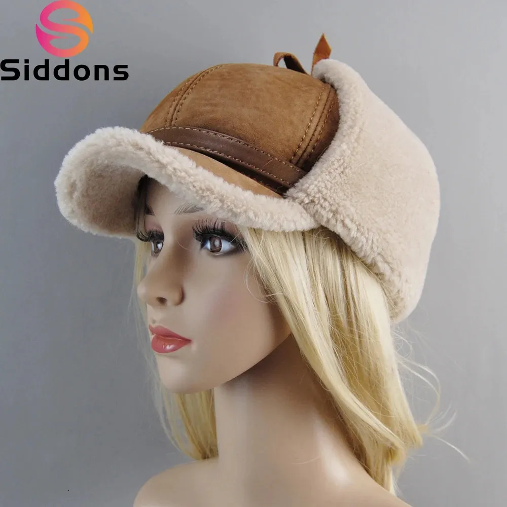Real Fur Wool Unisex Winter Warm Bomber Russian Ushanka Hat with Ear ...