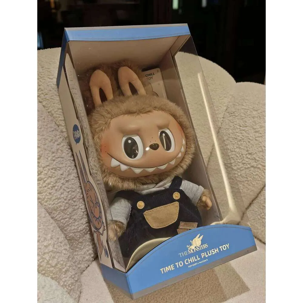 Toy Vinyl Plush Doll Monster Labubu 37cm Time To Chilltime Cold Series ...