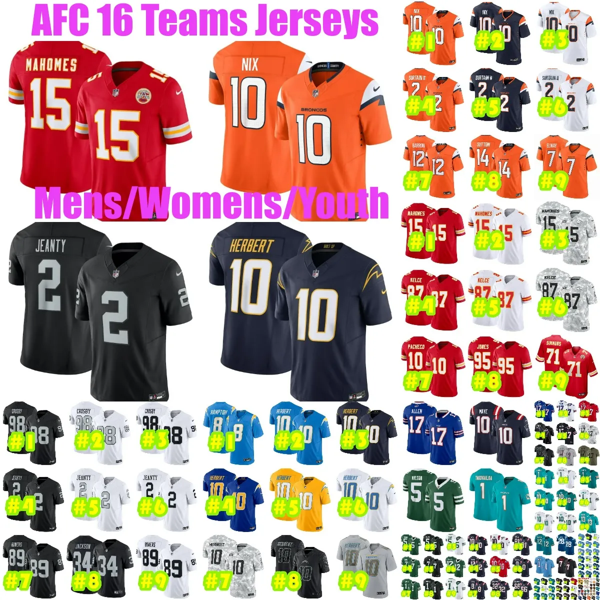 Patrick Mahomes Football Jersey NFL Player Jerseys... From Alljerseys66 ...