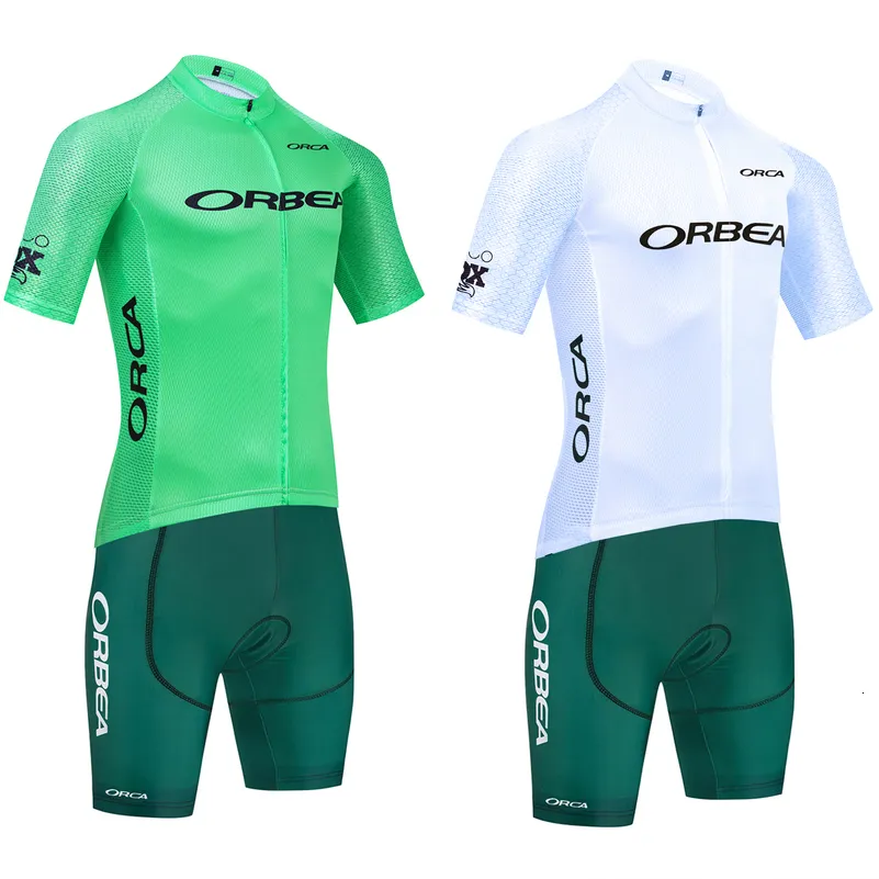 Cycling Set: Green ORBEA ORCA Team Jersey with Bib Shorts - Anti-Sweat ...