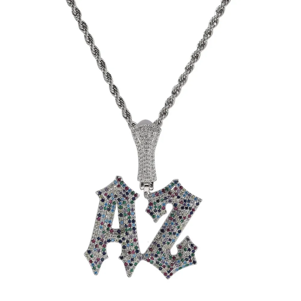 The Bling King Custom Spiny Letters Mixed Multi Color Cz Personalized ...