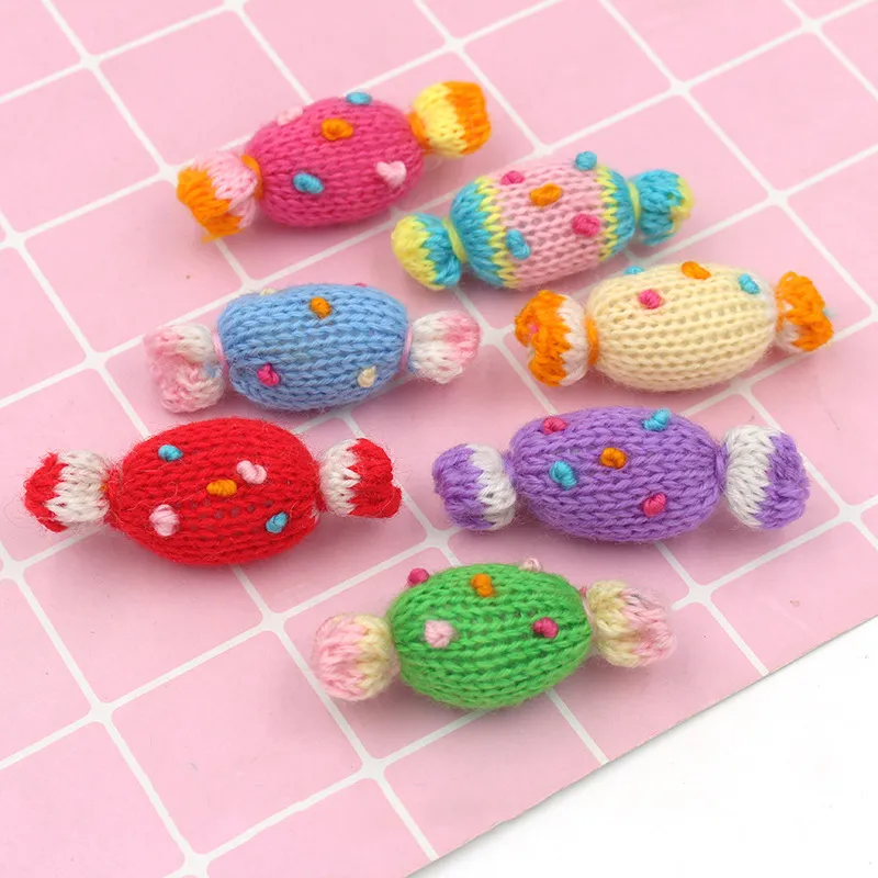 Cartoon Wool Color Candy Cotton Plug Handmade Macaron Splicing Fashion ...