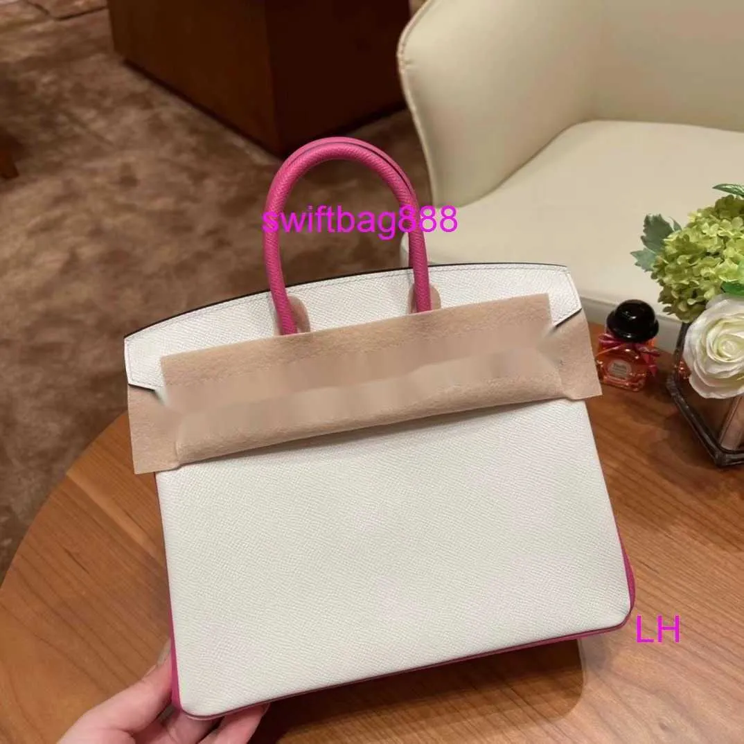 Luxury Leather Beige Handbag With 25 Epsom Blocked Pure White Magnolia ...