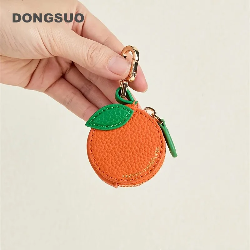 2025 Spring/Summer Orange Fruit Charm Coin Small Coin Purse With Key ...
