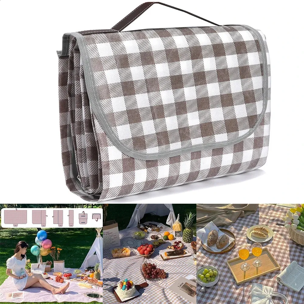 Portable Picnic Mat Foldable Waterproof Beach Mat Large Outdoor Camping ...