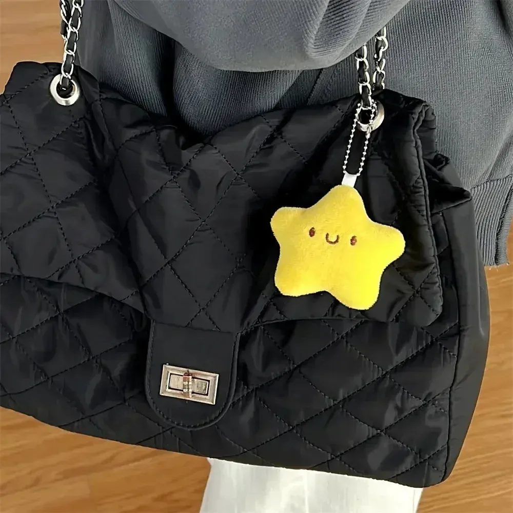 Cute Stars Plush Toy Keychain, Girls Fluffy Soft Backpack Bag Pendant ...