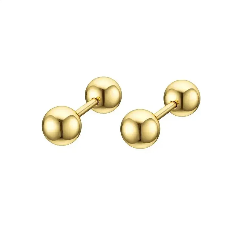 2mm Stainless Steel Ball Stud Earrings with Screwback Closure for Body ...