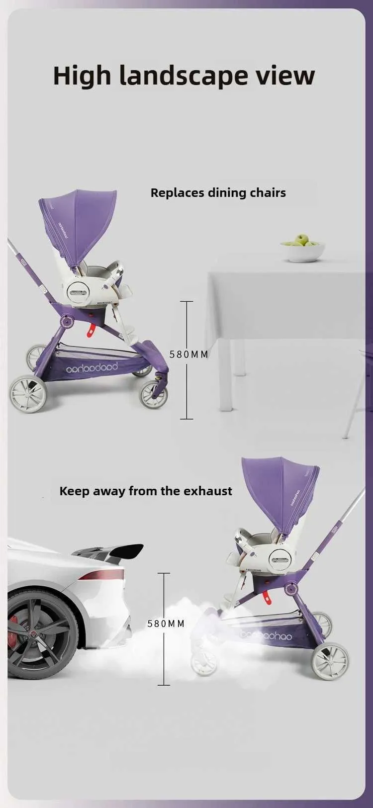 2025 New Baby Stroller, Highview Lightweight Stroller, Reclining, Two ...