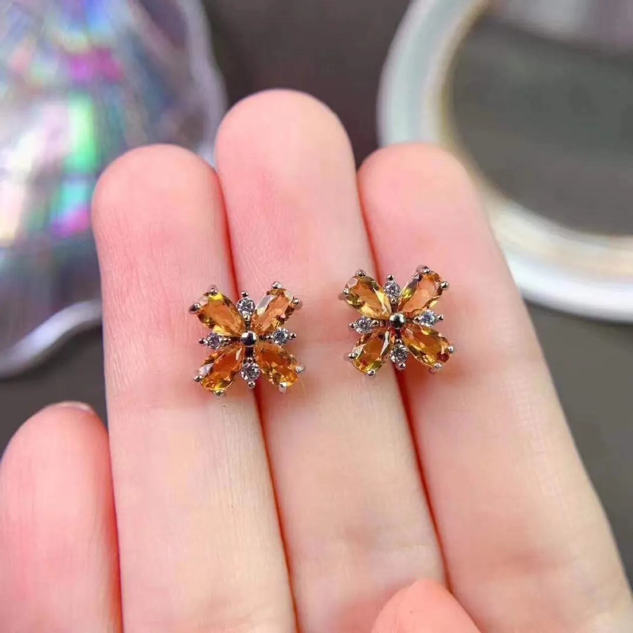 Yellow Crystal Earrings Water Drop 3x5mm Silver... From Thesourceofyiwu ...