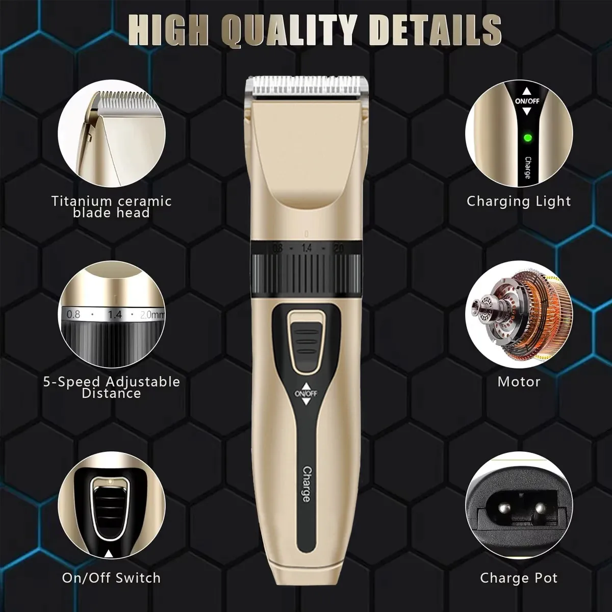 Home Electric Hair Clipper Set, Low Noise, Long Battery Life, USB ...