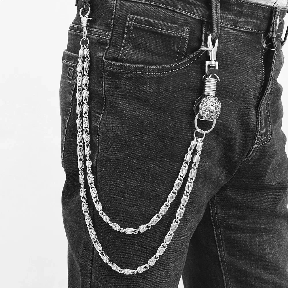 Waist Chain 2 Lines Punk Jean Adjustable Hiphop Metal Chain Boy ...