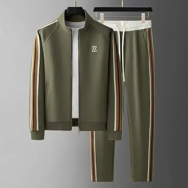 Men's Autumn Style Stand Up Collar Casual Sports Suit Trendy and ...