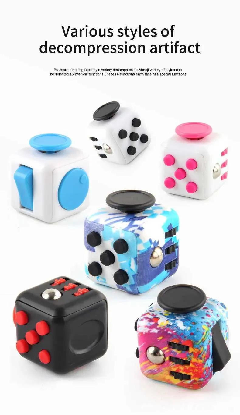 Fidget Toys Anti-Stress Cubes Rainbow Fingertip Infinity Magic Cubo ...