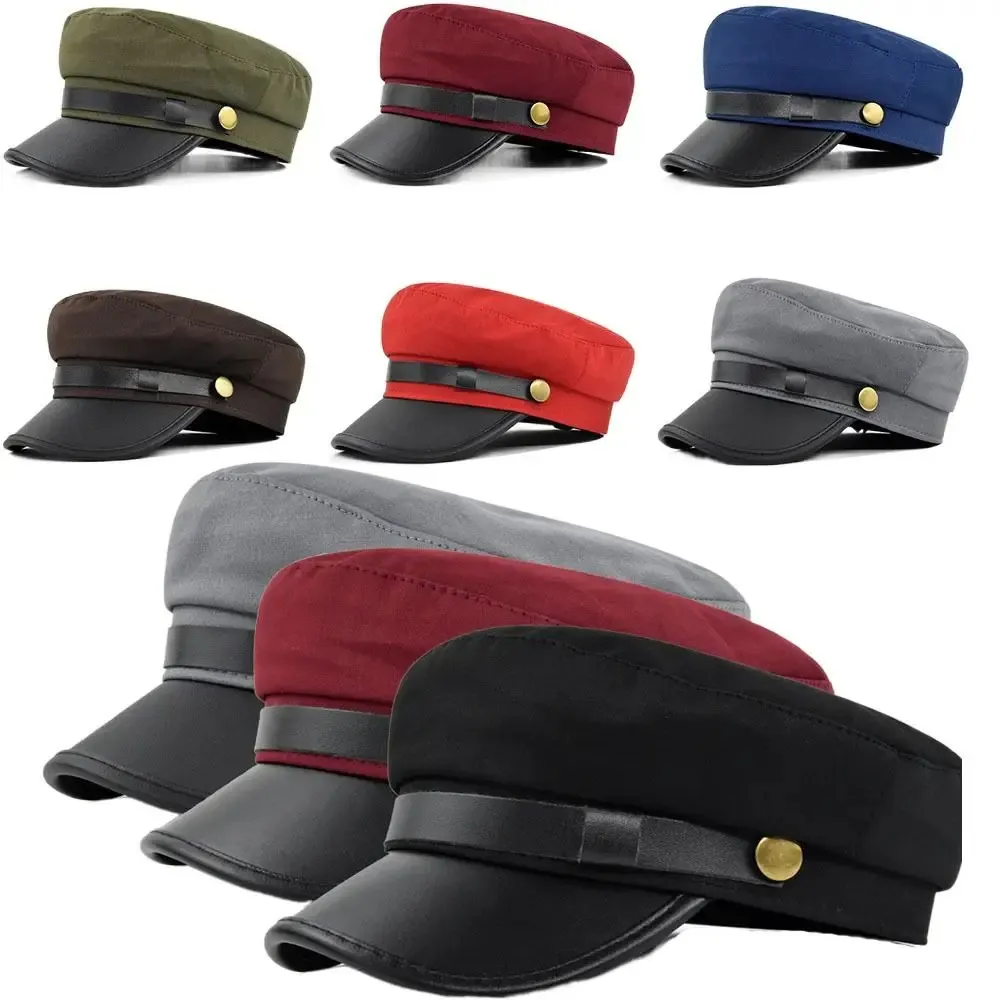 Navy Vintage Flat Octagonal Cap British Style Beret Hats Sailor Boy ...