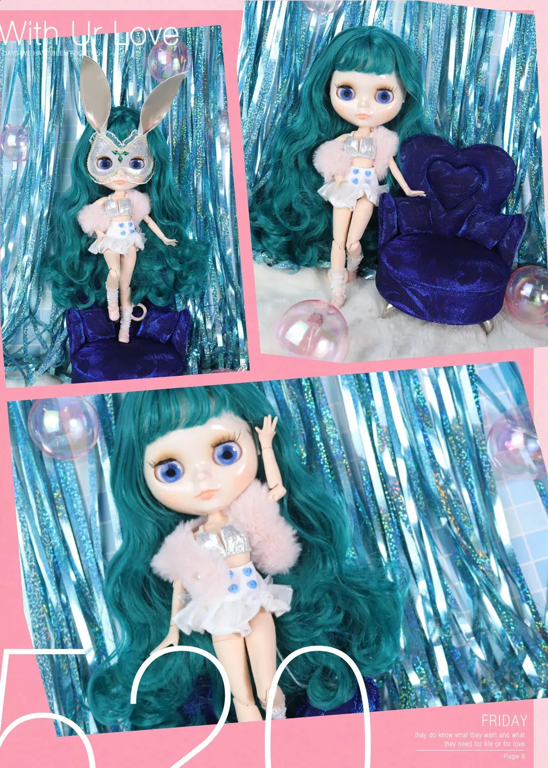Icy Dbs Blyth Doll 16 Bjd Customized Nude Joint Body With White Skin ...