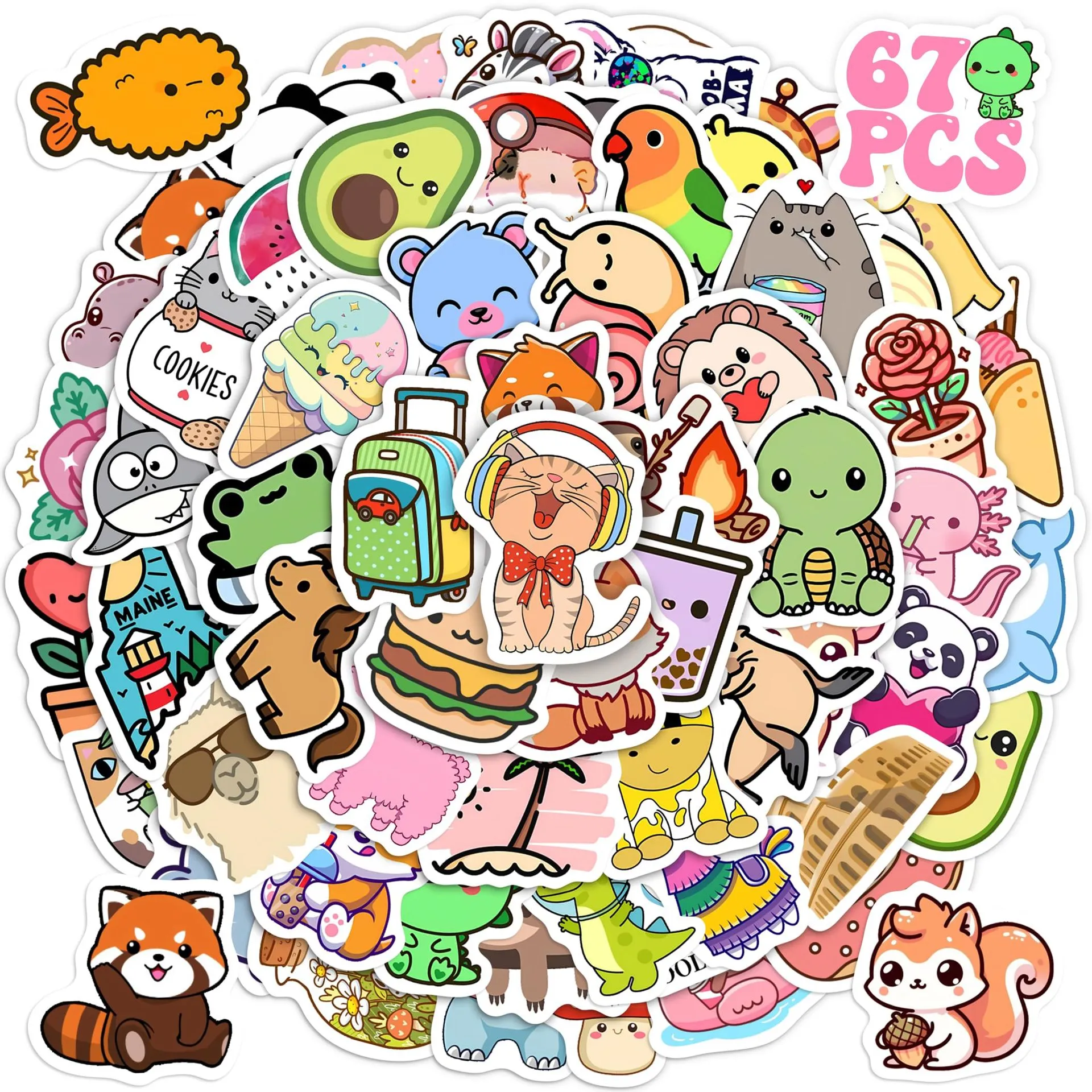 Wholesale Adorable 67 Little Animals Cute Kawaii Stickers For ...