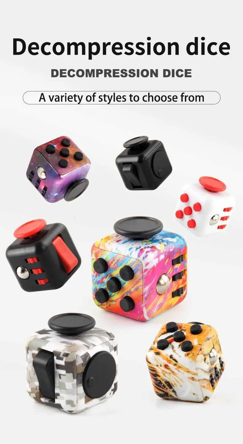 Fidget Toys Anti-Stress Cubes Rainbow Fingertip Infinity Magic Cubo Infinito Square Sensory ...