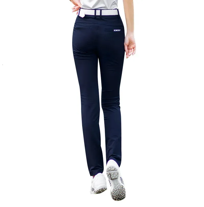 PGM Women's Elastic Quick Dry Golf Pants, Ladies Slim High Waist ...