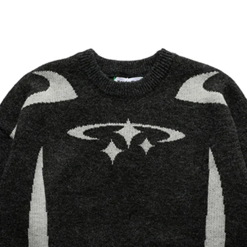 Big Promotion: Y2K Retro Star Pattern Sweater - Autumn Winter Harajuku ...