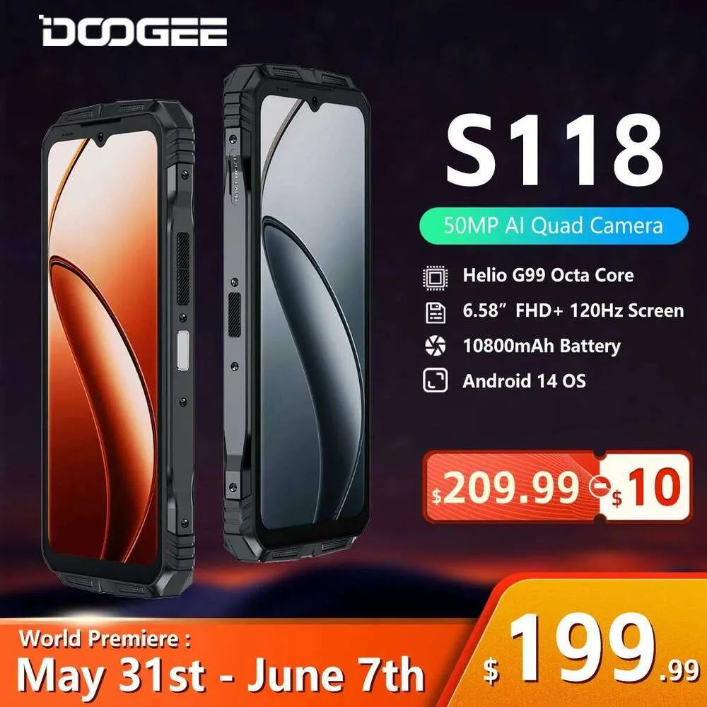 Doogee S Red Smartphone, GB, FHD Screen, Helio G, MP AI Camera, mAh ...
