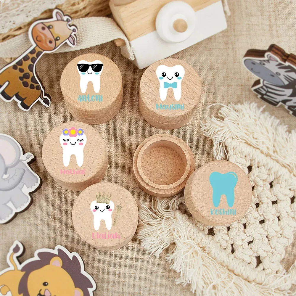Personalized Wooden Wooden Tooth Fairy Box For Baby's 1st Birthday Gift ...