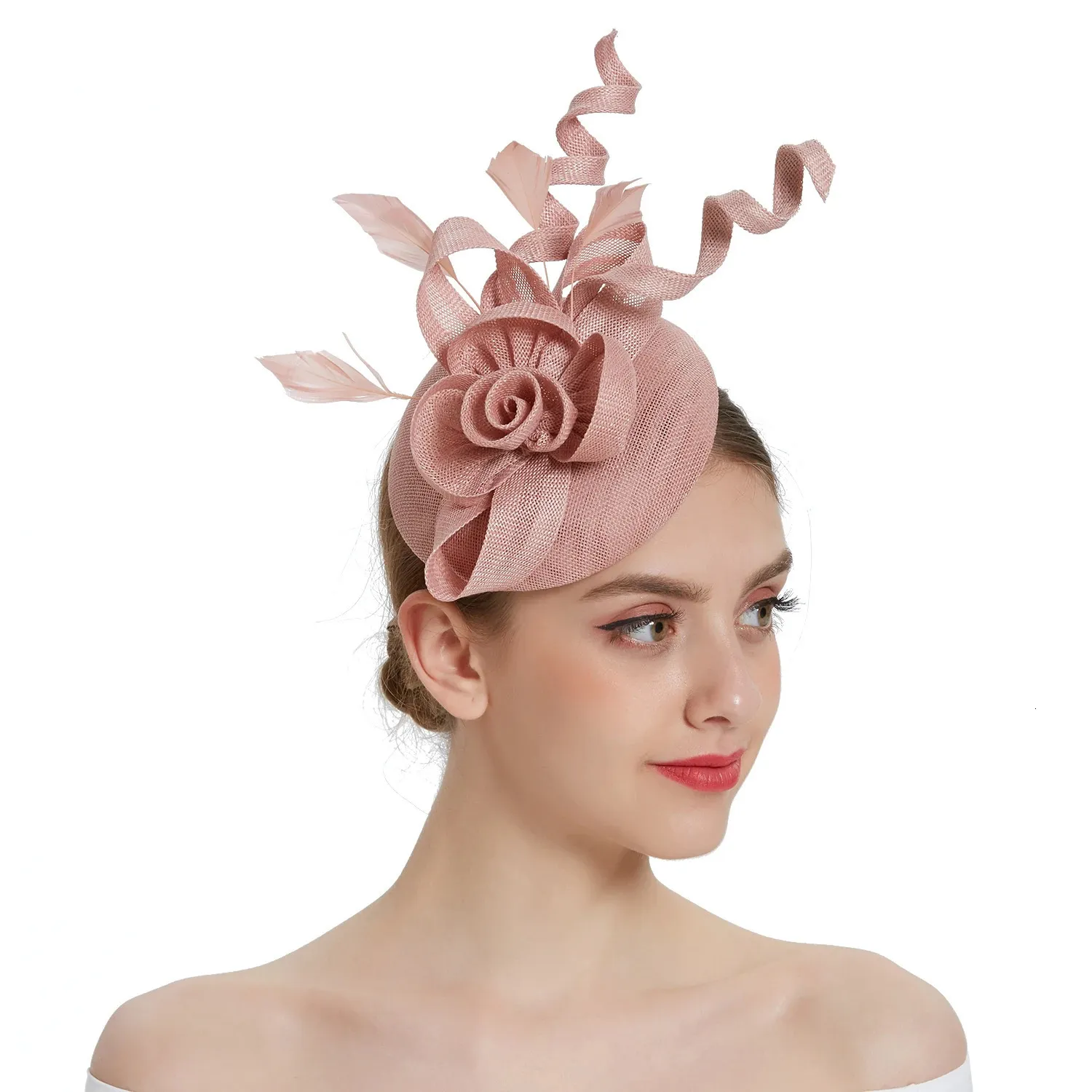 2025 Women Fascinator Hat Folding Accessories Headband Bridal Hair Clip ...