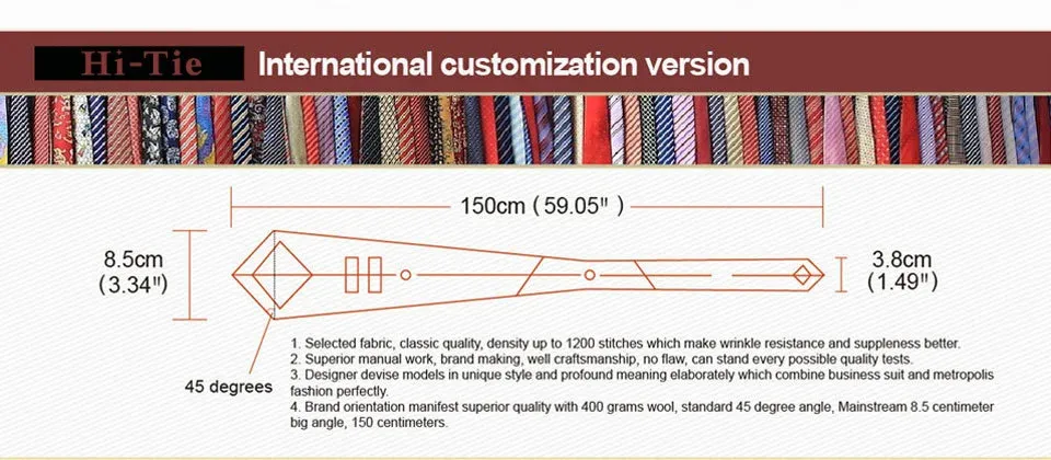 HiTie Black Floral Silk Wedding Tie Set For Men With Handkerchief and ...