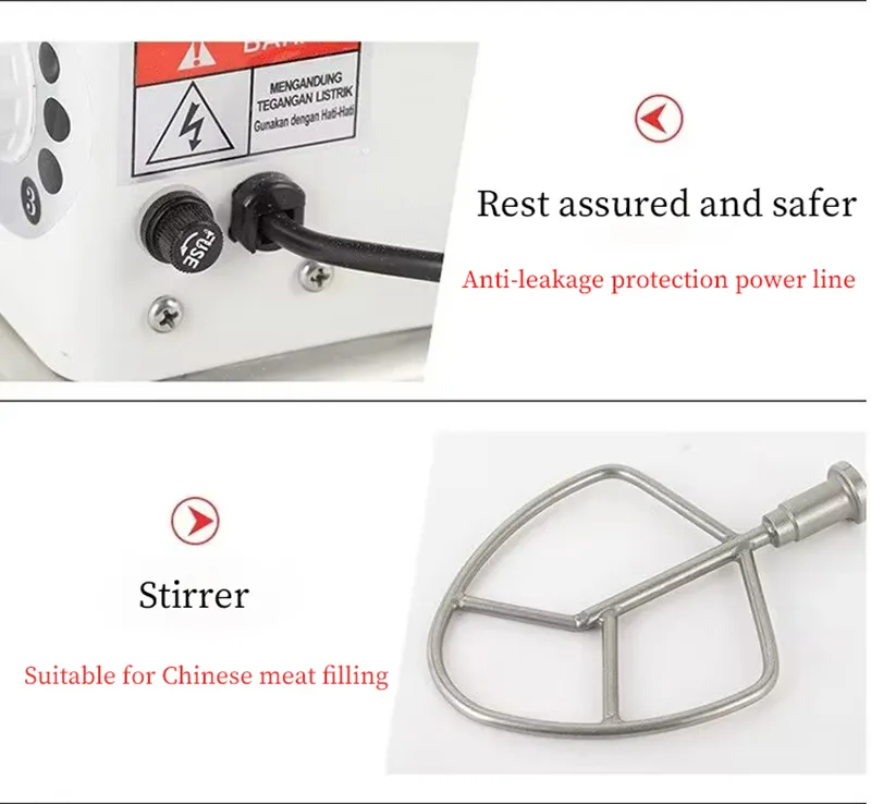 Commercial Stand Mixer - 500W Electric Kitchen Mixer with Stainless ...