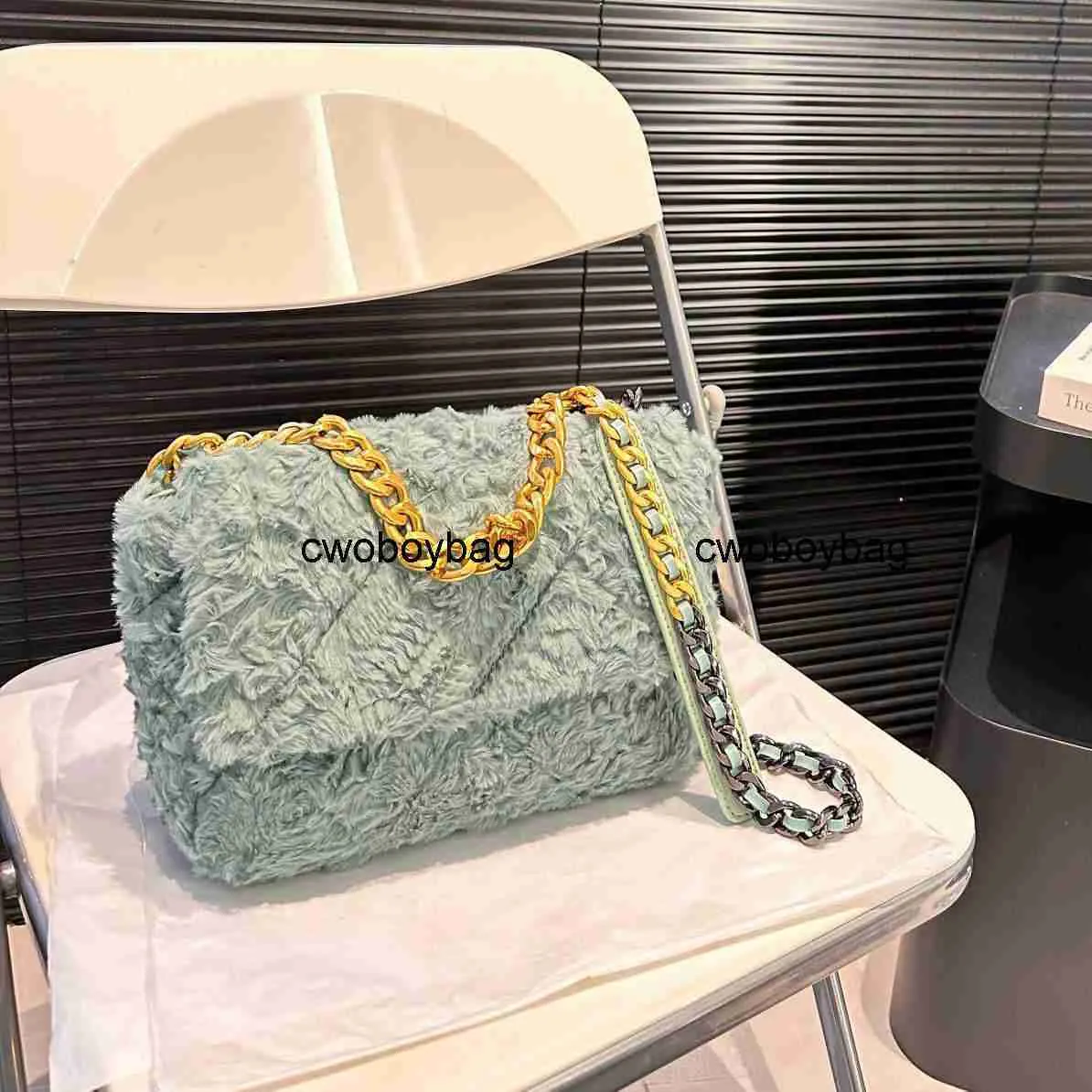 Designer Bag Fur Luxury Classic Flap Chain Shoulder Bag Plush Crossbody ...