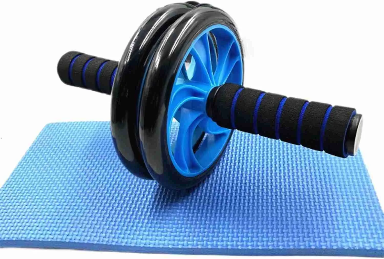 Blue And Black Dual Wheel AB Sure Grip Motion Wheels With Thick Foam ...