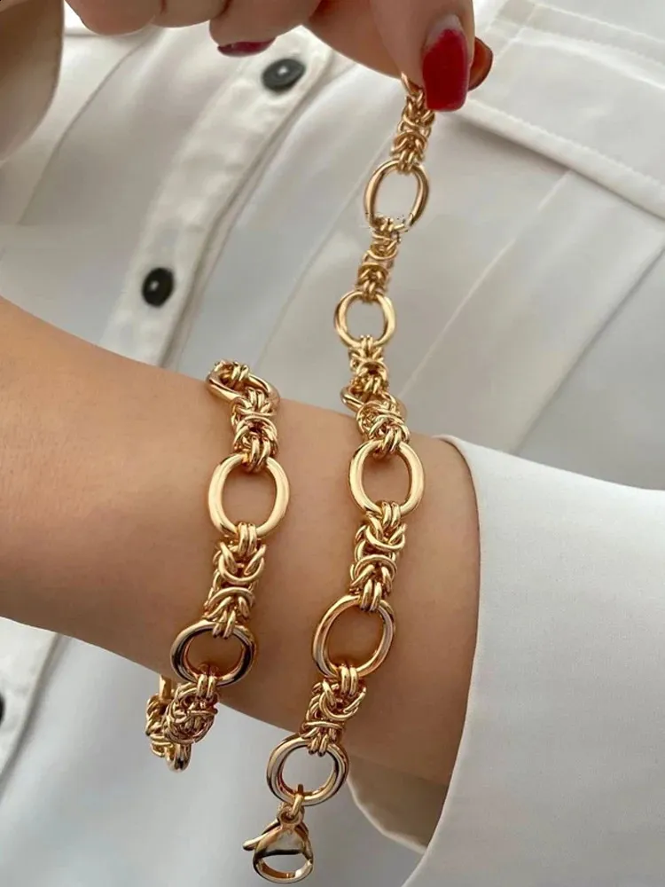 Gold Plated Chain Bracelet for Women: Chic Cool Bangles with Stainless ...