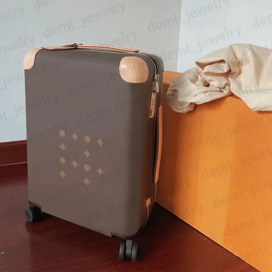 Designer Leather Carry On Suitcase Large Capacity Travel Luggage With ...