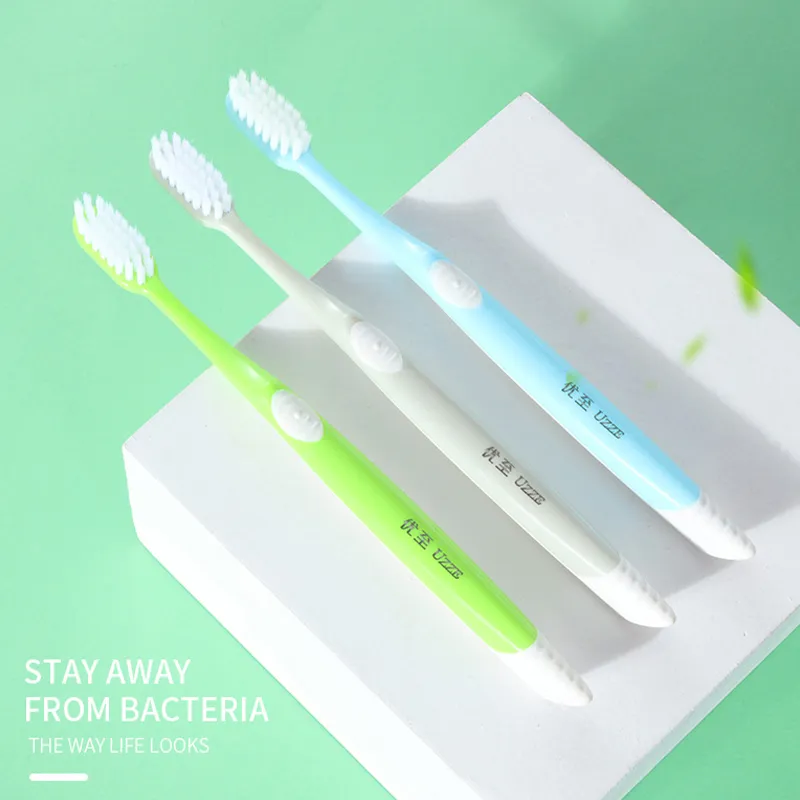 3 Pack Soft Bristled Adult Recyclable Toothbrush With Wide Head And ...