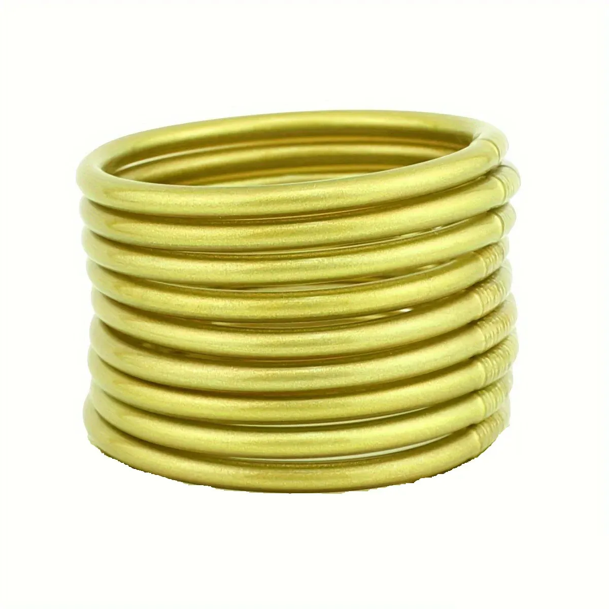 Set 9 Inch Handmade Silicone Bangles for Women Glitter Filled Jelly PVC ...