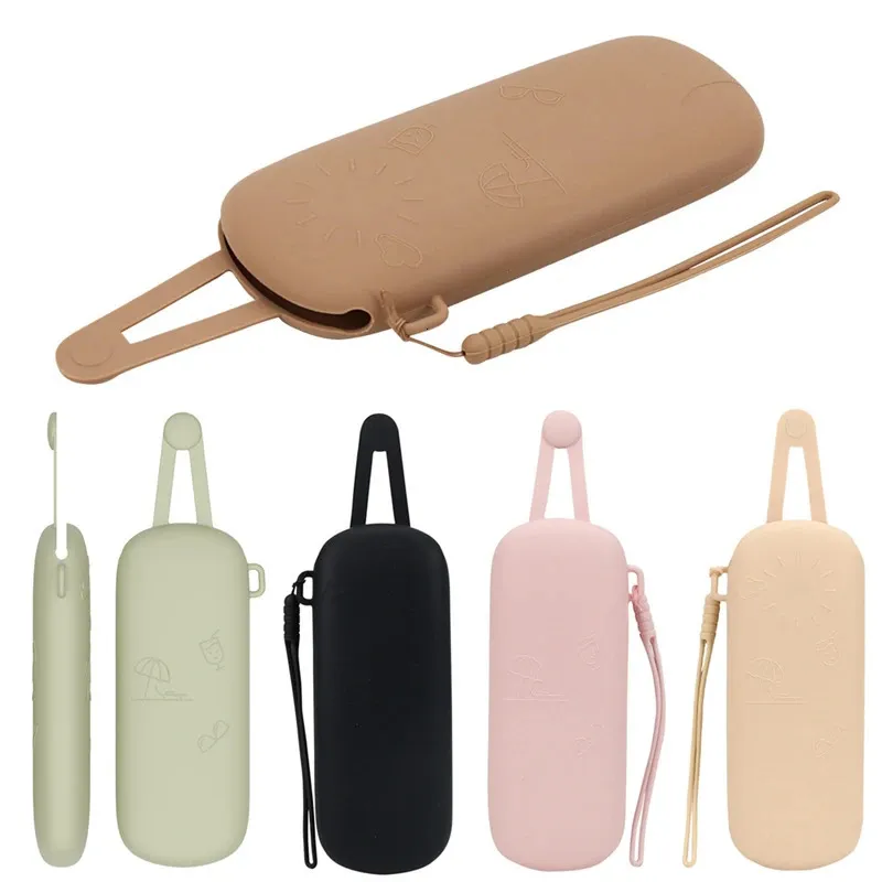 Ultralight Soft Silicone Glasses Case with Hand Strap, Travel ...