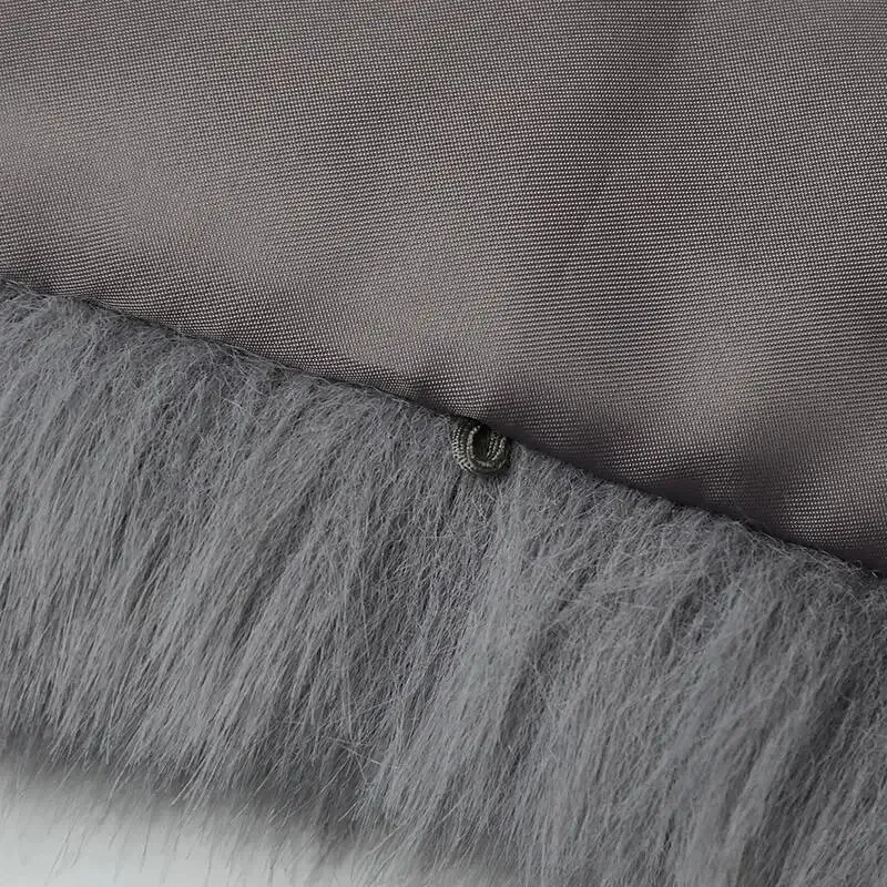 Women's Faux Fox Fur Collar Shawl Furry Fur Collar for Winter Coat Hood ...