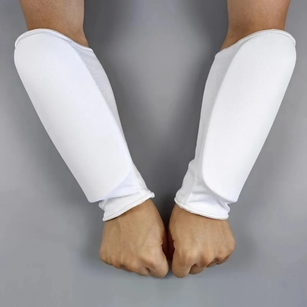 Customizable White Forearm Pads For Karate, Boxing, Muay Thai, And ...