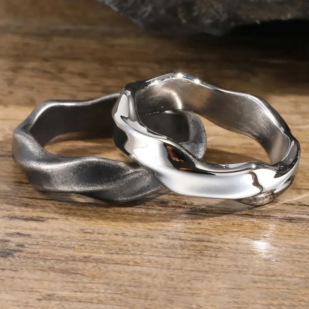 Vnox 2025 Mobius Ring for Men and Boys, Oxidized Twisted Stainless ...