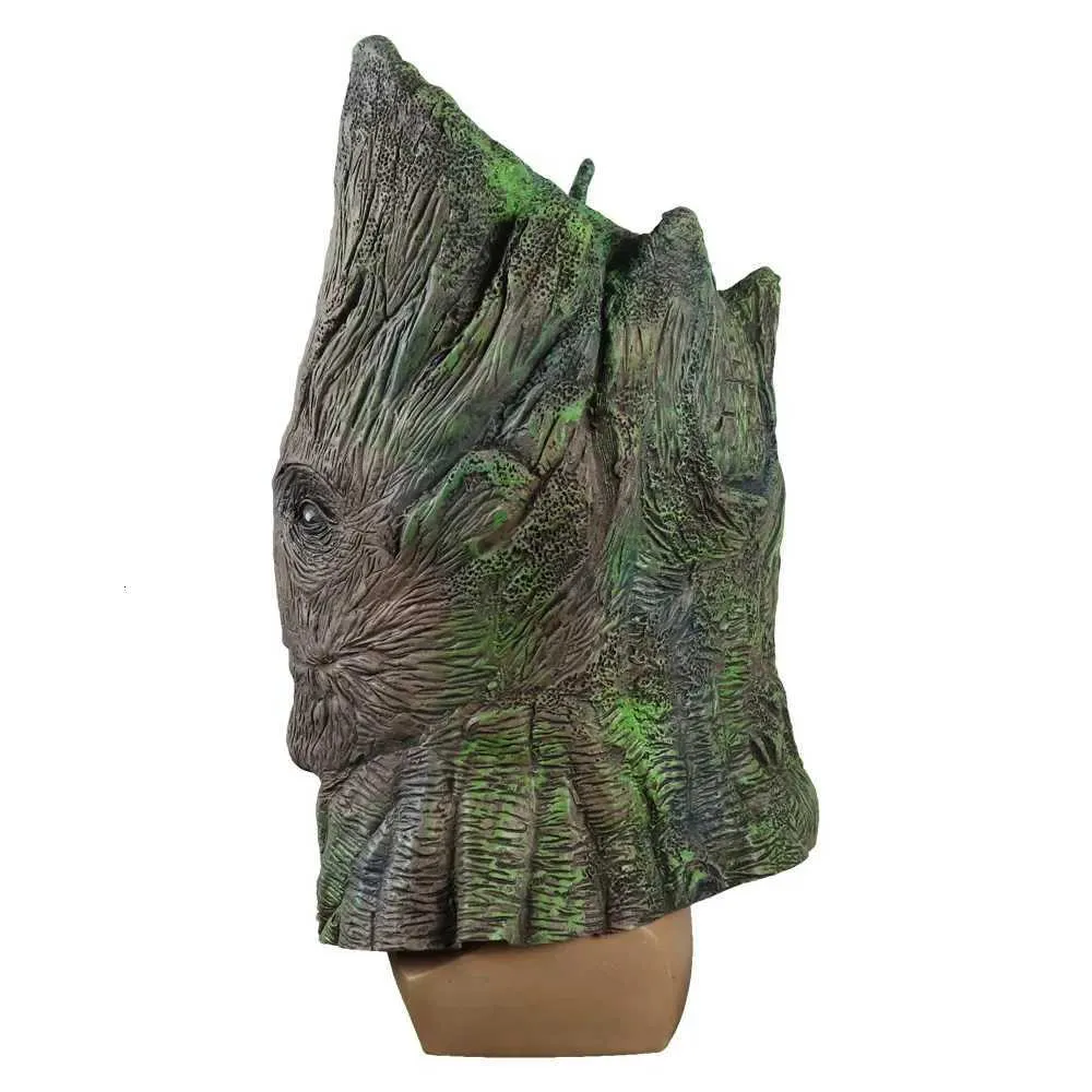 Tree Man Latex Mask Halloween Superhero Groot Cosplay Helmet Full Face ...