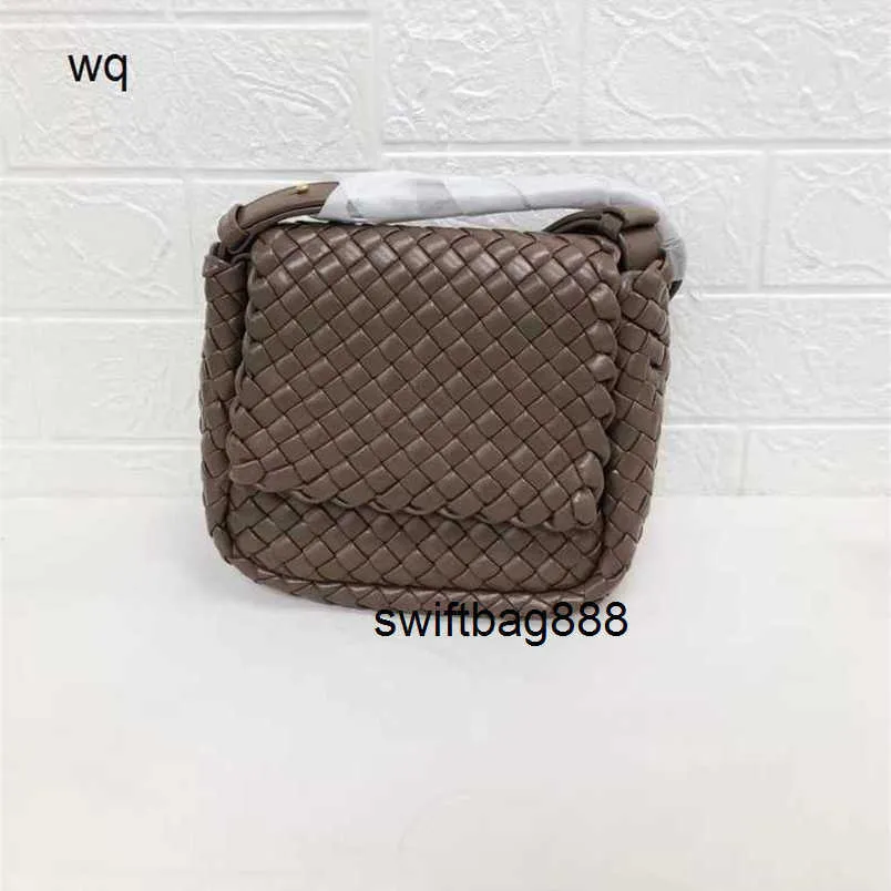 Designer Women's Small Cobble Woven Leather Shoulder Bag Soft Padded ...