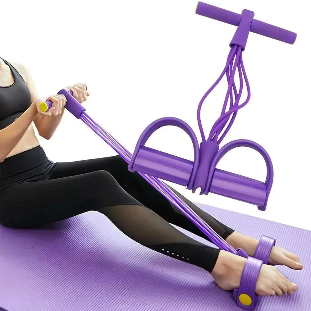 6Tube Pedal Yoga Pilates With Bands For Abdomen And Waist Elastic Pull ...