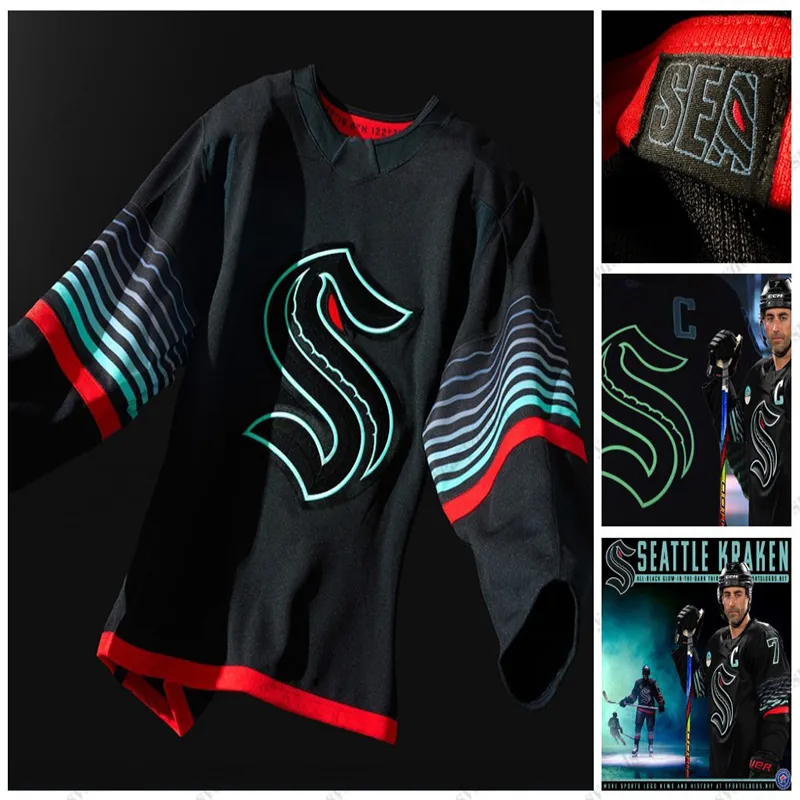 Kraken 2025 26 Custom Hockey Uniforms Featuring Matty Beniers, Yanni ...