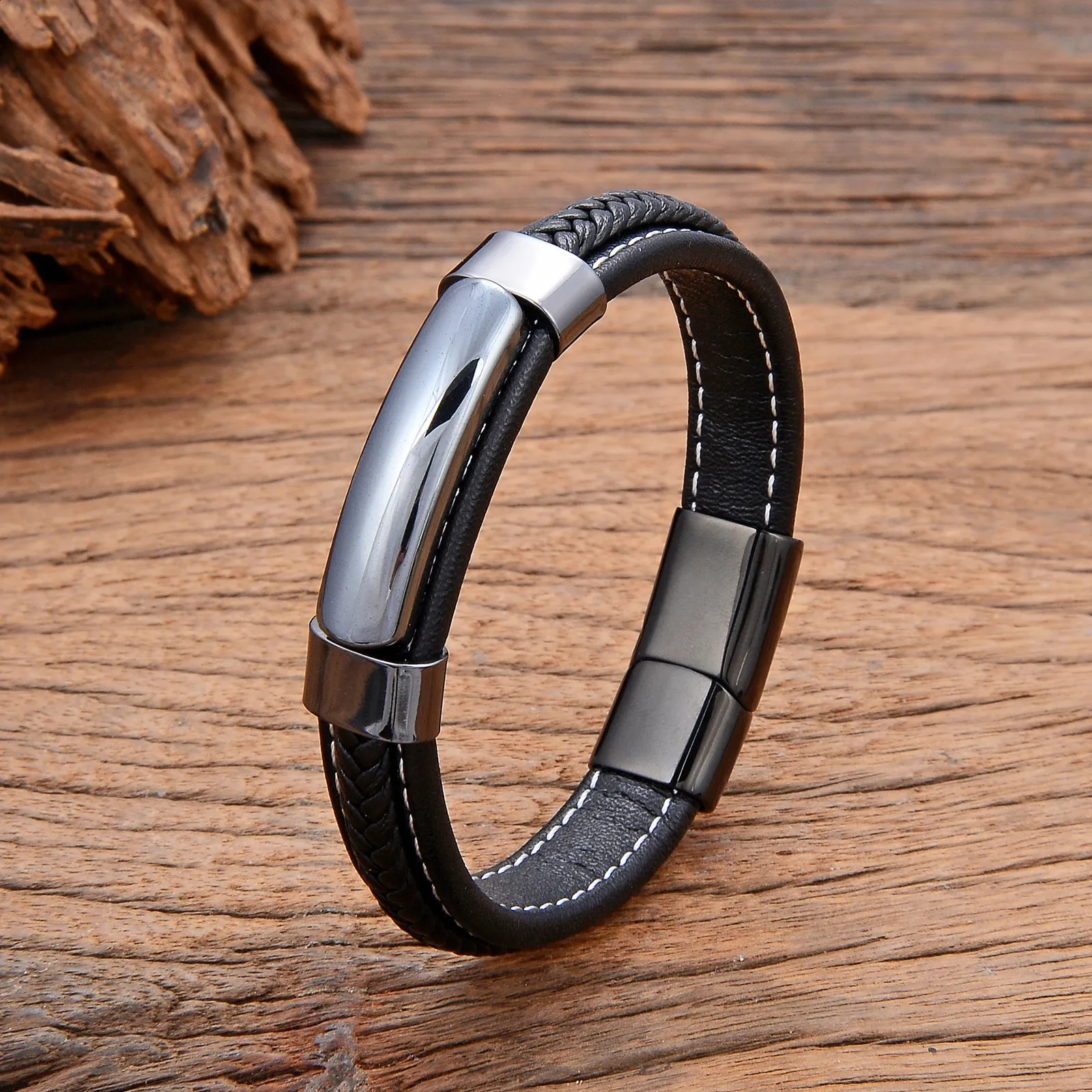 Natural Hematite Pink Crystal Tiger Eye Stone Bracelets: Braided ...