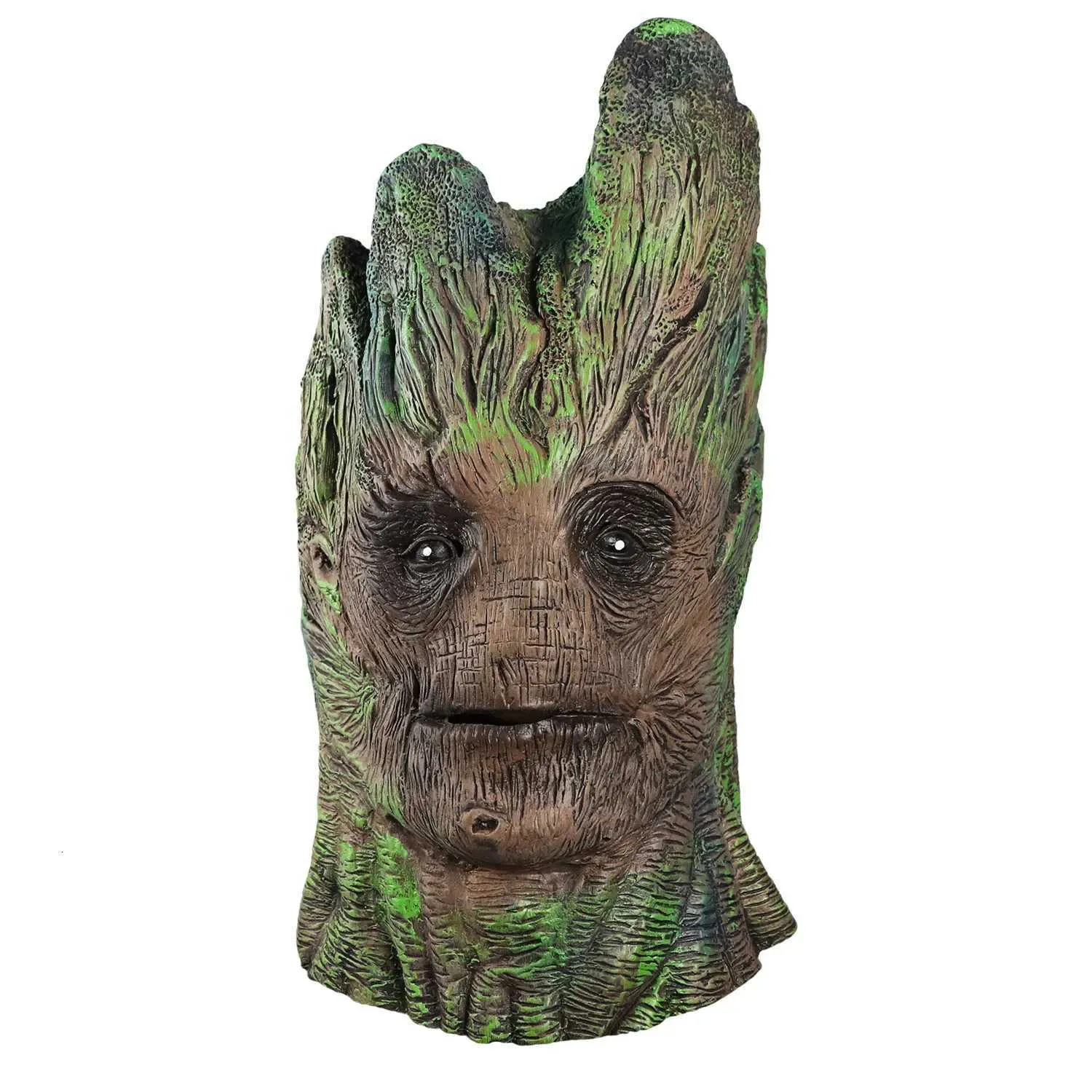 Tree Man Latex Mask Halloween Superhero Groot Cosplay Helmet Full Face ...