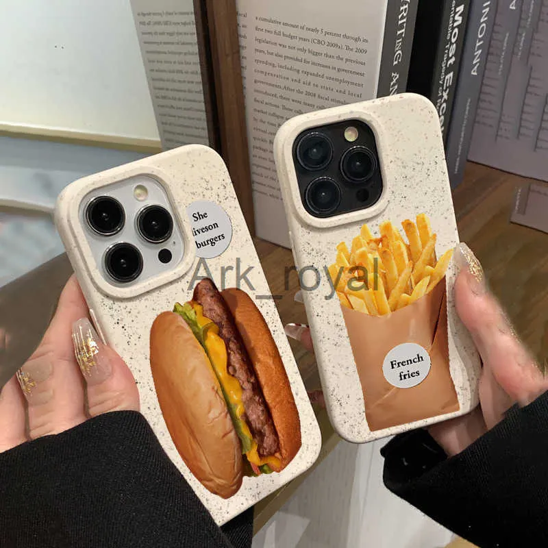 Ins Couple French Fries Burger 13 14 Pro Max Phone Case 12 Full ...