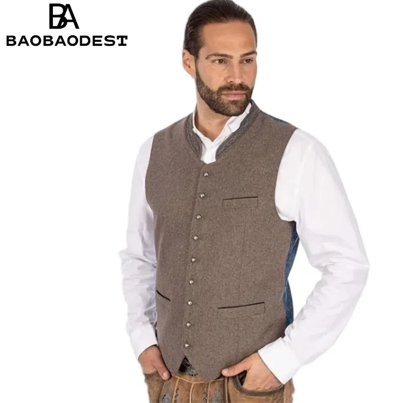 Stockerpoint Men's Lucio Slim Fit Business Groomsmen Tweed Vest Custom ...