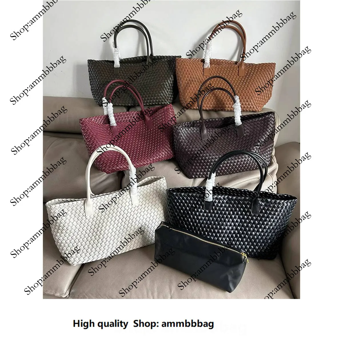 Designer Tote Bag Genuine Leather Extra Large 45CM Capacity Double ...