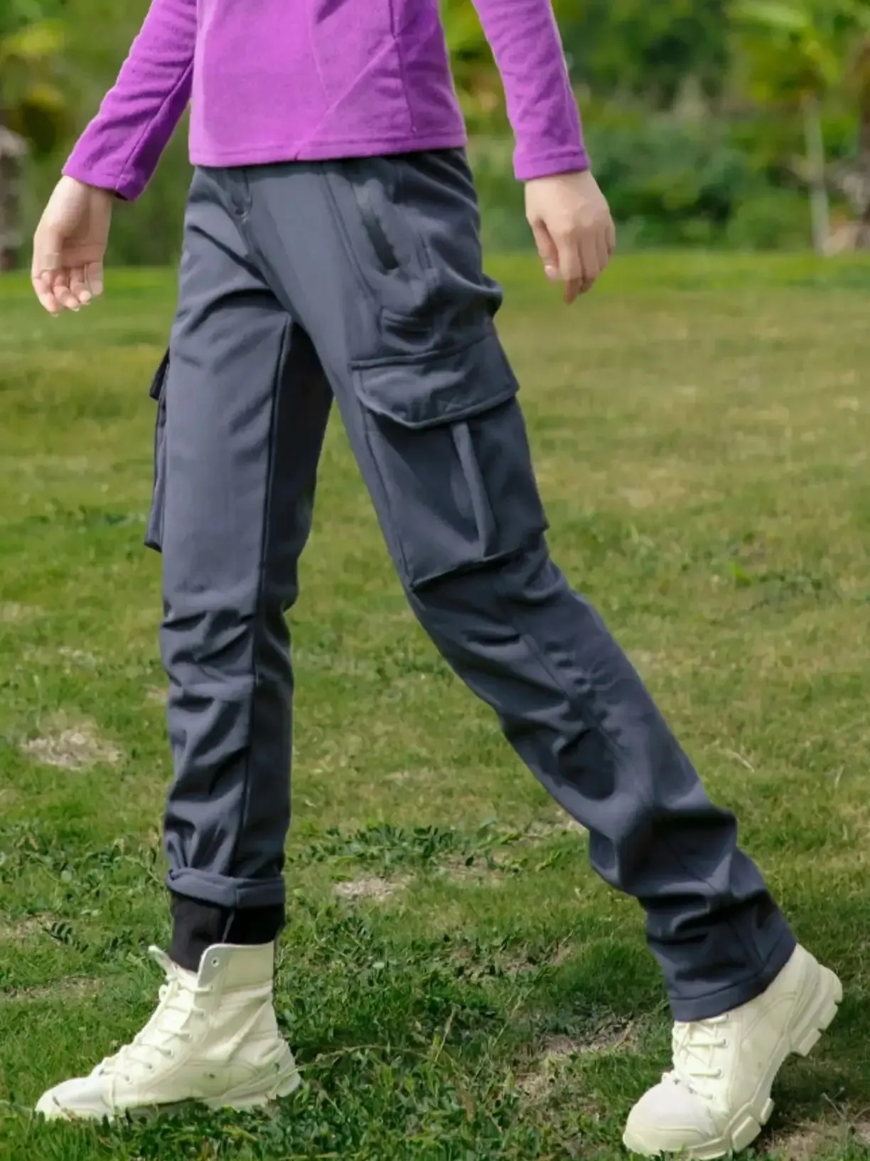 Waterproof Fleece Lined Winter Hiking Pants Women Low Waist Bootcut ...