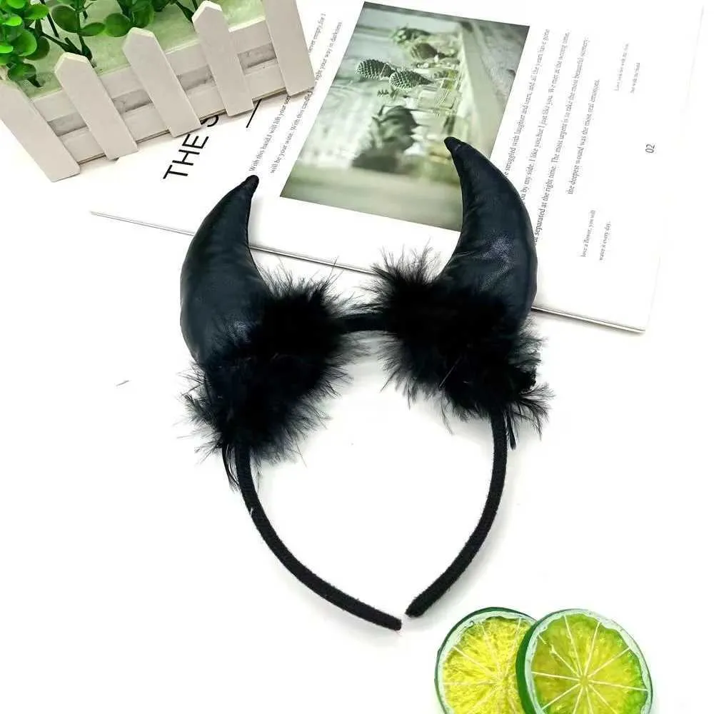 Halloween Devil Hair Band Party Decoration: Spider Web Witch Dance ...