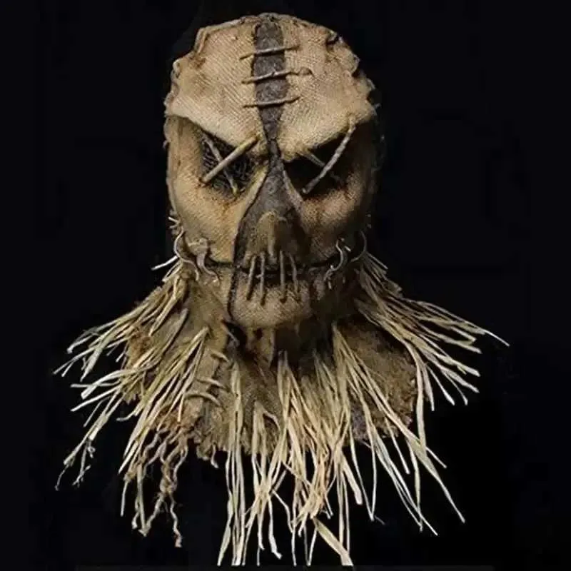 Scary Scarecrow Mask Full Face Cosplay Costume for Festival Stage Show ...